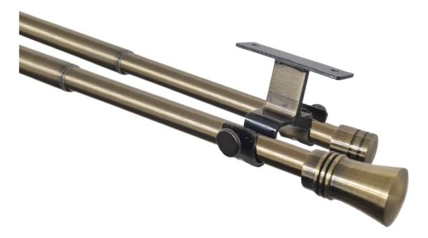 Set Barras para Cortina Doble 16/19 Mm Extensible 120-210 Cm A Techo ...